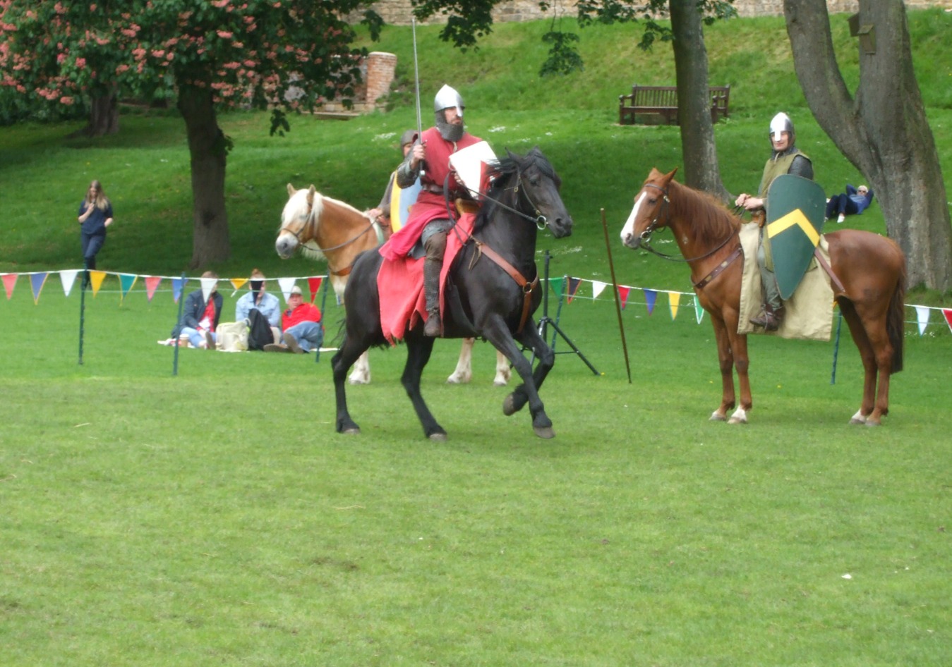 Mounted knights demonstrate their skills – Millie Thom